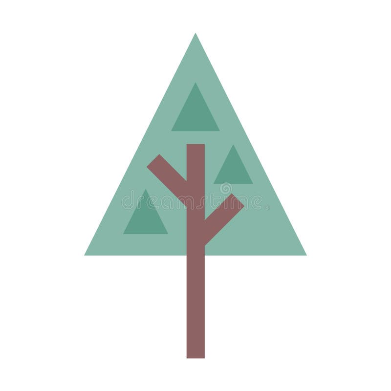 Tree Icon Vector Triangle Geometric Symbol for Nature, Ecology and ...