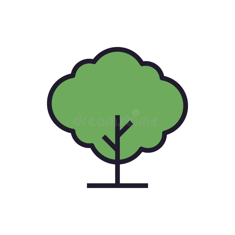 Tree Icons Line Vector , Ecology, Nature, Plant Stock Vector ...