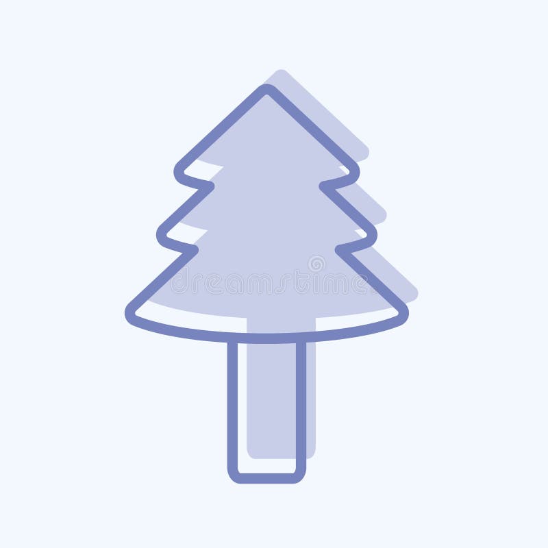 Tree II Icon in Trendy Two Tone Style Isolated on Soft Blue Background ...