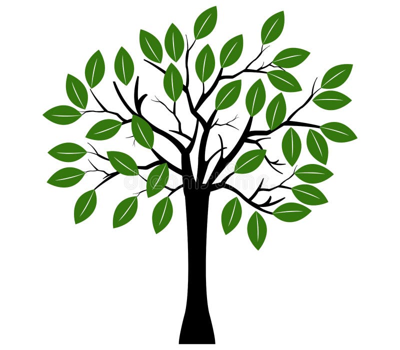 Tree illustrated stock illustration. Illustration of care - 76415617