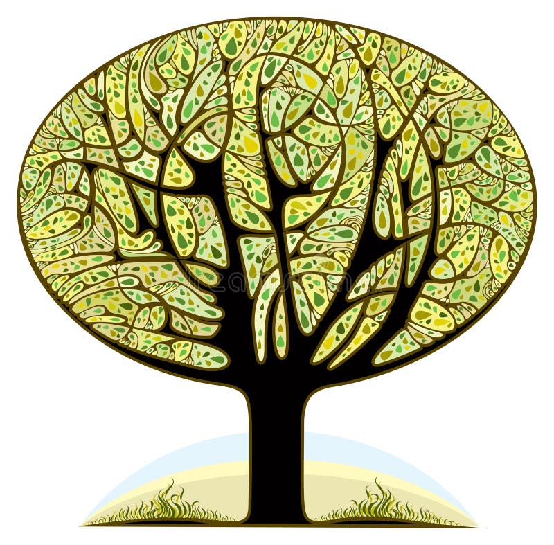 Tree illustration stock illustration. Illustration of editable - 18345675