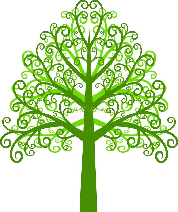 Filigree Tree stock illustration. Illustration of trunk - 13646706