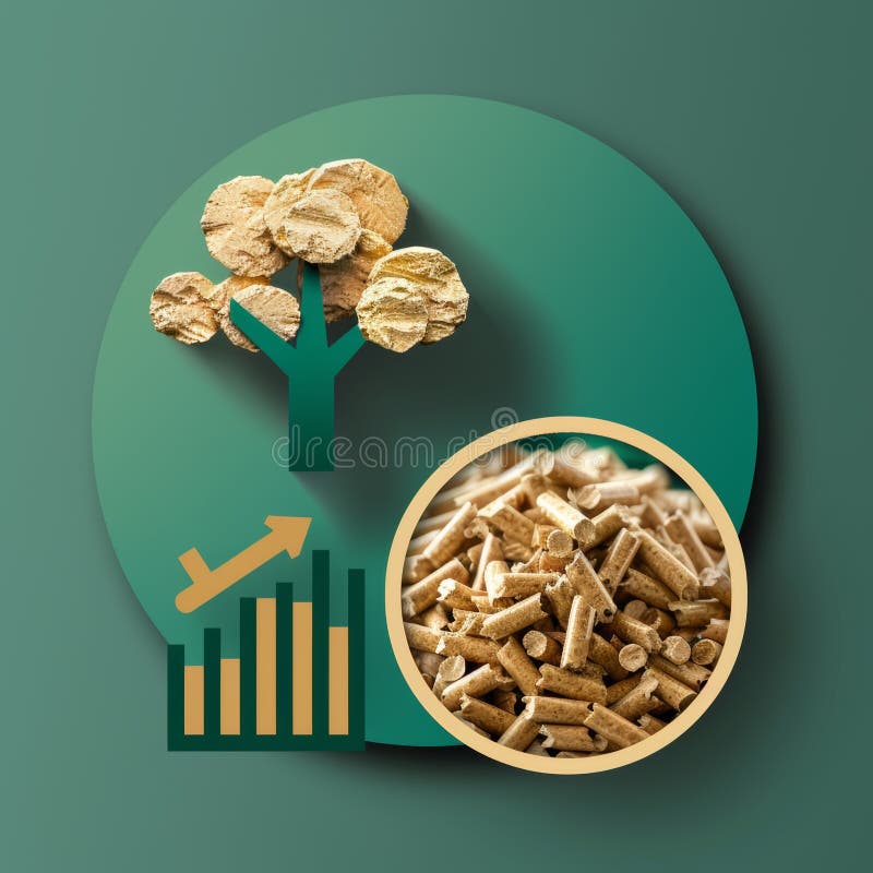 Tree Illustration with Bar Graph Displaying Decrease in Carbon ...
