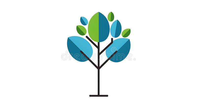 Tree Illustration Simple Flat Isolated in White Background. Suitable ...