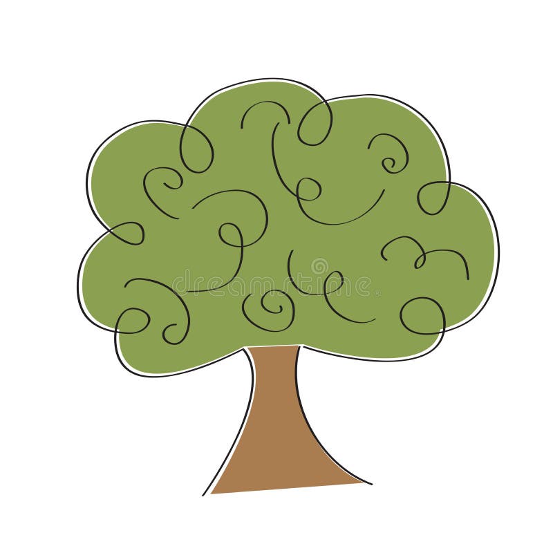 Stylized tree stock vector. Illustration of flora, branch - 35715905