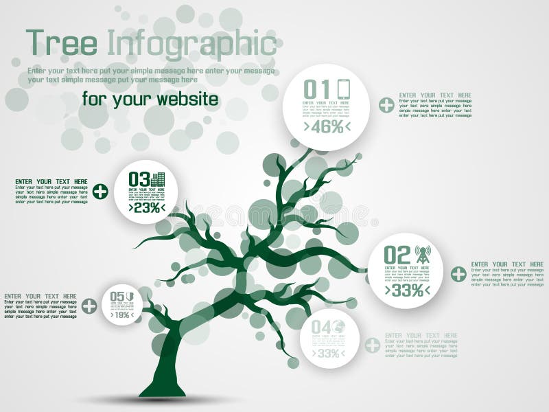 Tree infographic modern stock vector. Illustration of collection - 81322942