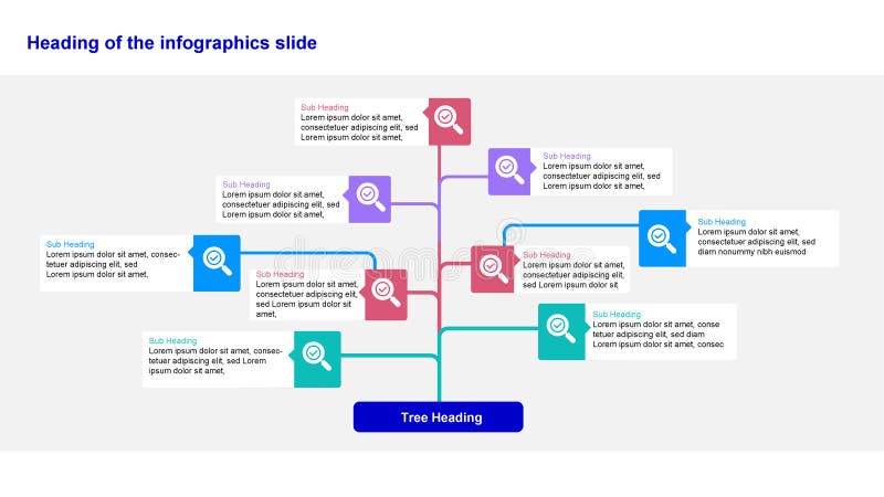 Tree Infographic Slide for Web and Print Stock Vector - Illustration of ...