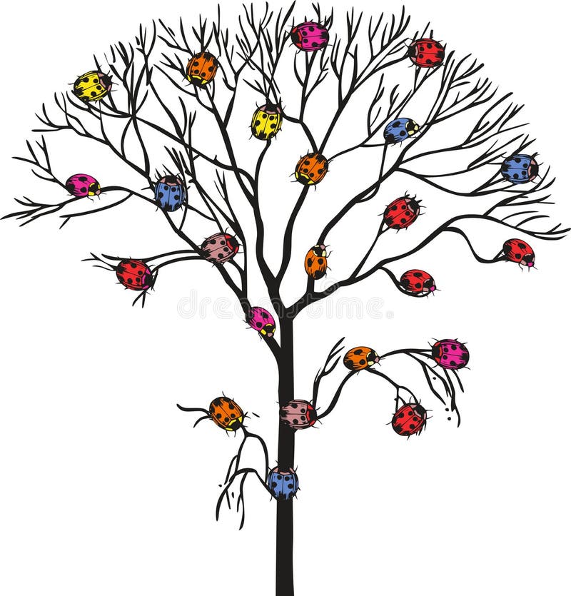 Tree insects stock vector. Illustration of vector, tree - 27504305