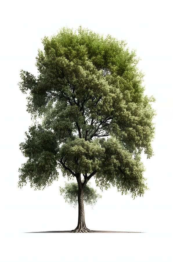 Tree Isolated on White Background for Use in Architectural Design or ...
