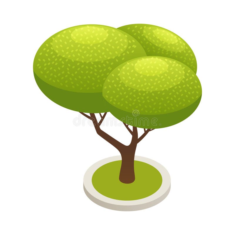 Tree Isometric Icon stock illustration. Illustration of park - 261953289