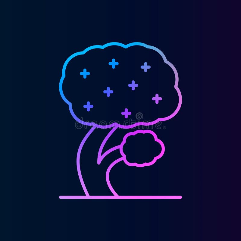 Tree, Jacaranda Nolan Icon. Simple Thin Line, Outline Vector of ...