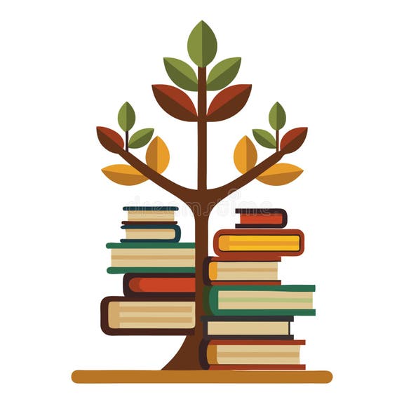 Tree of Knowledge: Books and Wisdom, Education Concept with Tree ...