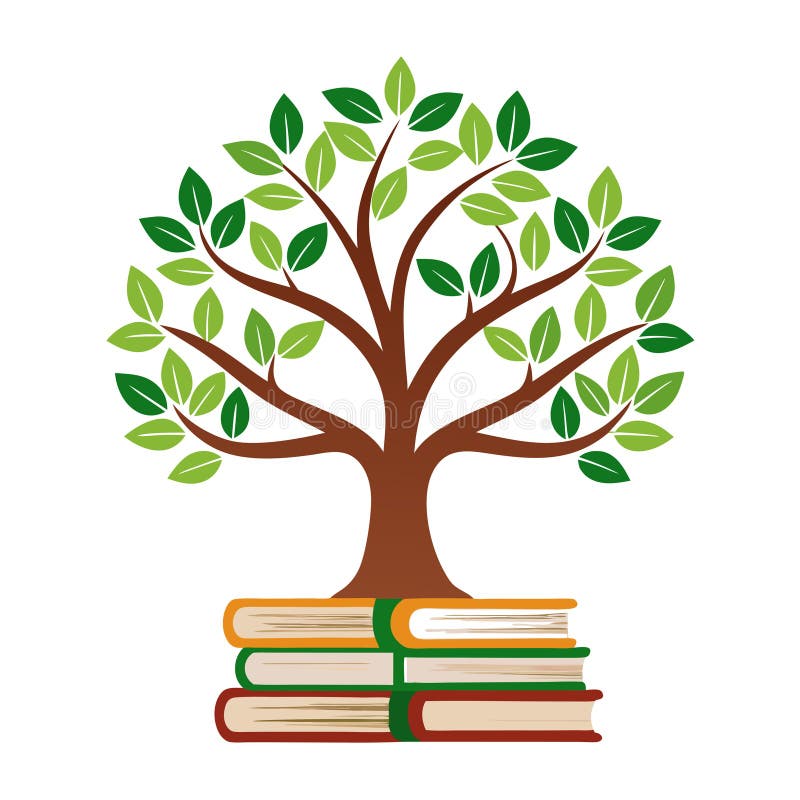 Tree of Knowledge Illustration: Education, Learning, Growth, Books and ...