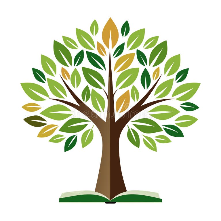 Tree of Knowledge Logo. Open Book with Tree for Education Stock Vector ...