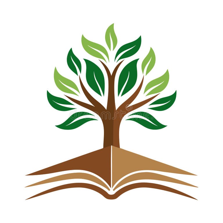Tree of Knowledge Logo: Open Book with Tree Roots and Leaves Design ...