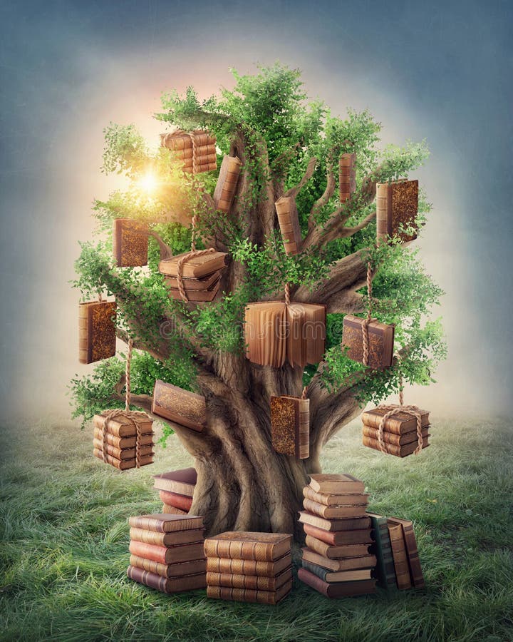 Tree of knowledge stock illustration. Illustration of landscape - 45813897