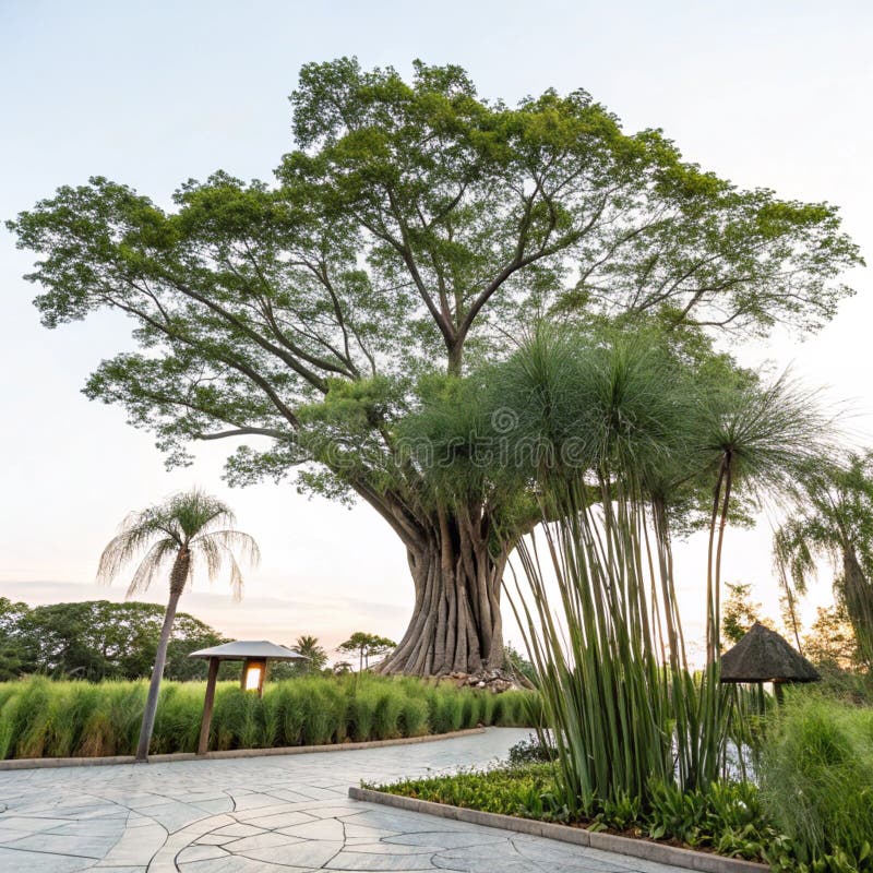 Tree of Knowledge with Papyrus Roots Stock Illustration - Illustration ...