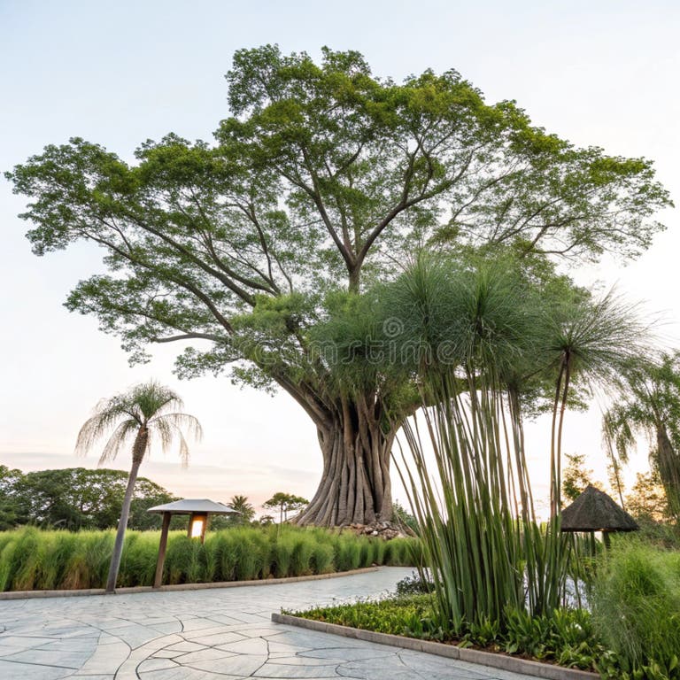 Tree of Knowledge with Papyrus Roots Stock Illustration - Illustration ...