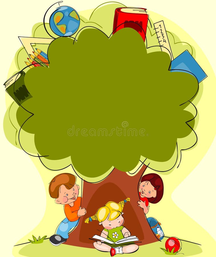 Tree Of Knowledge, Concept Of School Stock Vector - Illustration of ...