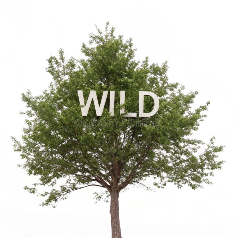 Tree Labeled Tree Isolated on White Background Stock Illustration ...