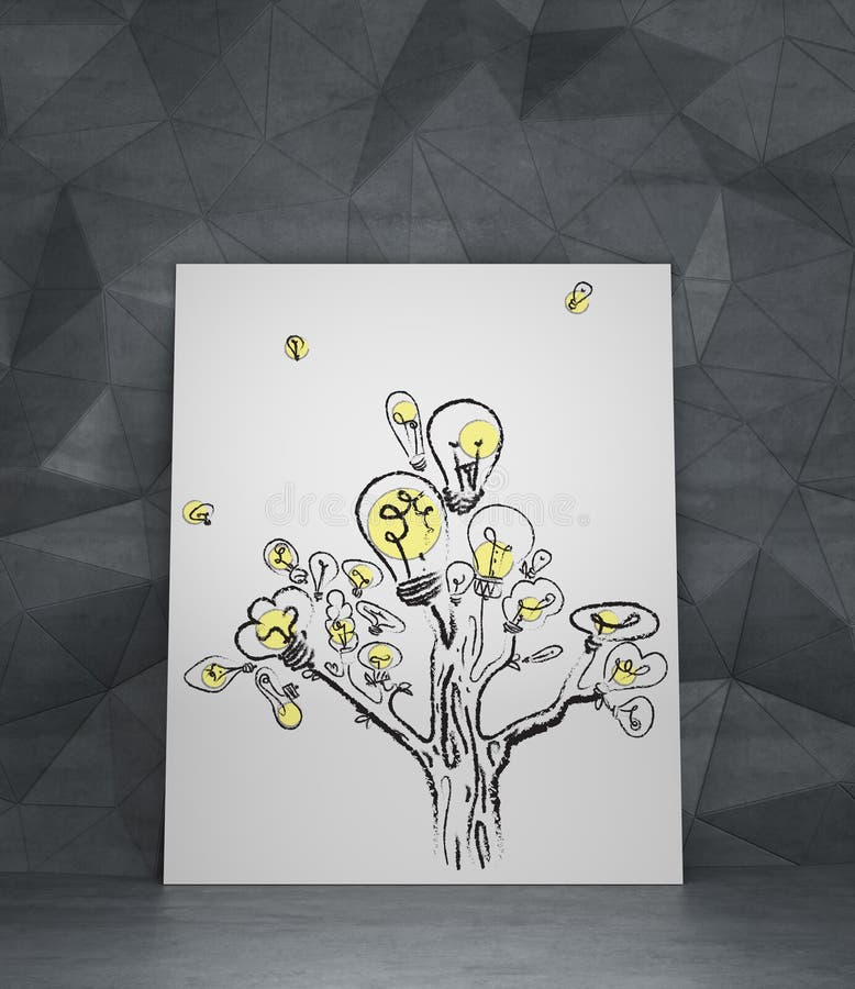 Drawing two tree stock illustration. Illustration of leaf - 48169263
