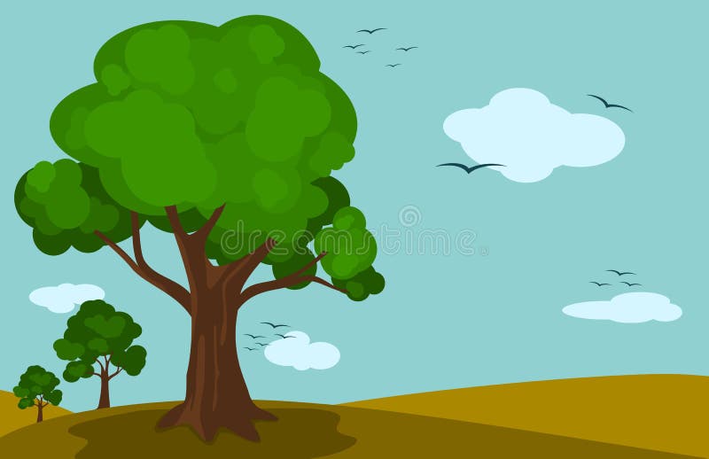 Tree Environmental Landscape Vector Illustration Stock Vector ...