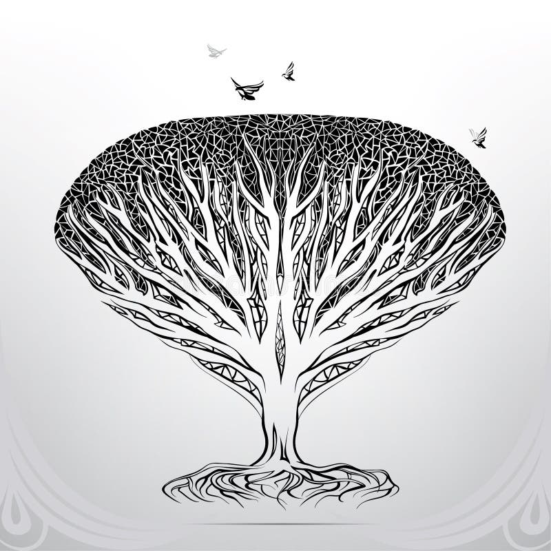 A Tree with Large Branches. Vector Illustration Stock Vector ...