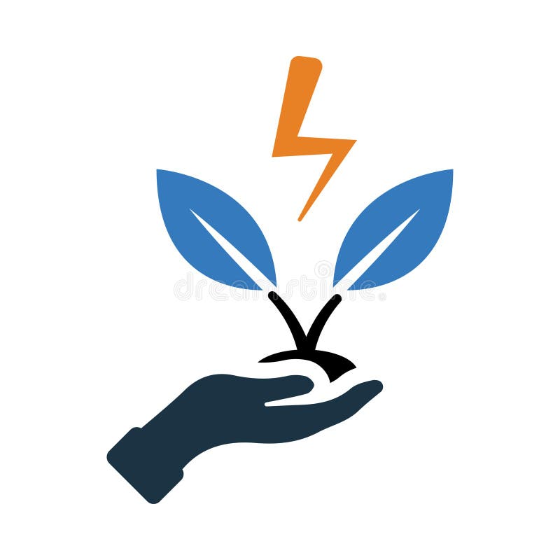 Tree, Leaf, Hand, Care, Thunder, Plant Care Icon Stock Vector ...