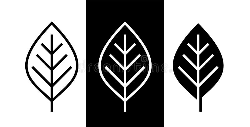Tree Leaf Icon. Symbol of Nature, Earth and Ecology. Stock Vector ...