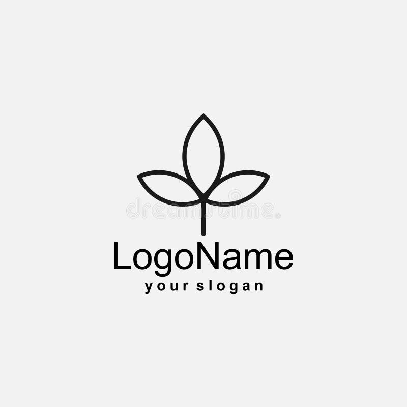 Tree leaf logo template stock illustration. Illustration of simple ...