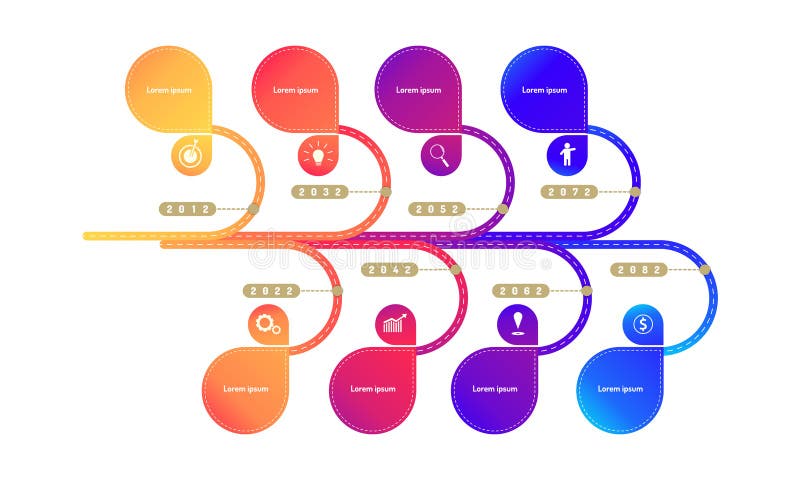 Tree Leaf Roadmap Timeline Elements with Markpoint Graph Think Search ...