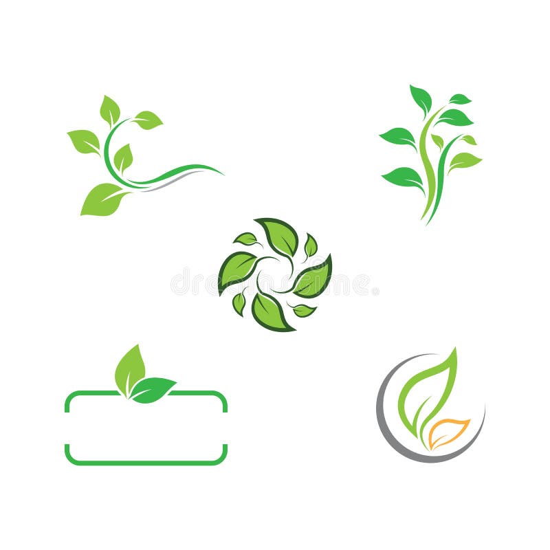 Tree Leaf Symbol Vector Icon Stock Vector - Illustration of background ...