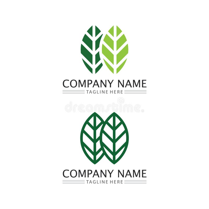 Tree Leaf Vector and Green Logo Design Friendly Concept Stock ...