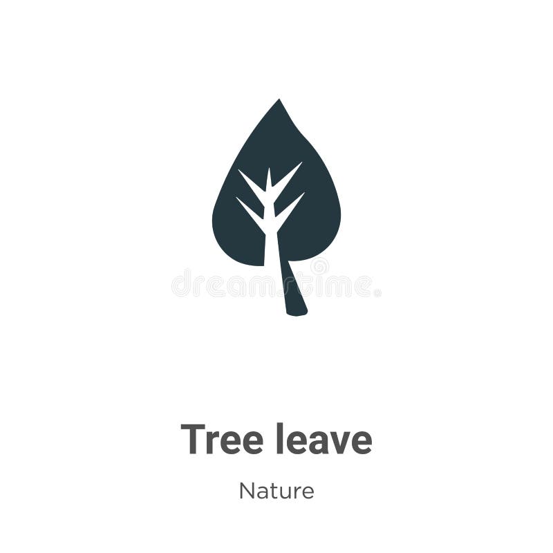 Tree Leave Vector Icon on White Background. Flat Vector Tree Leave Icon ...