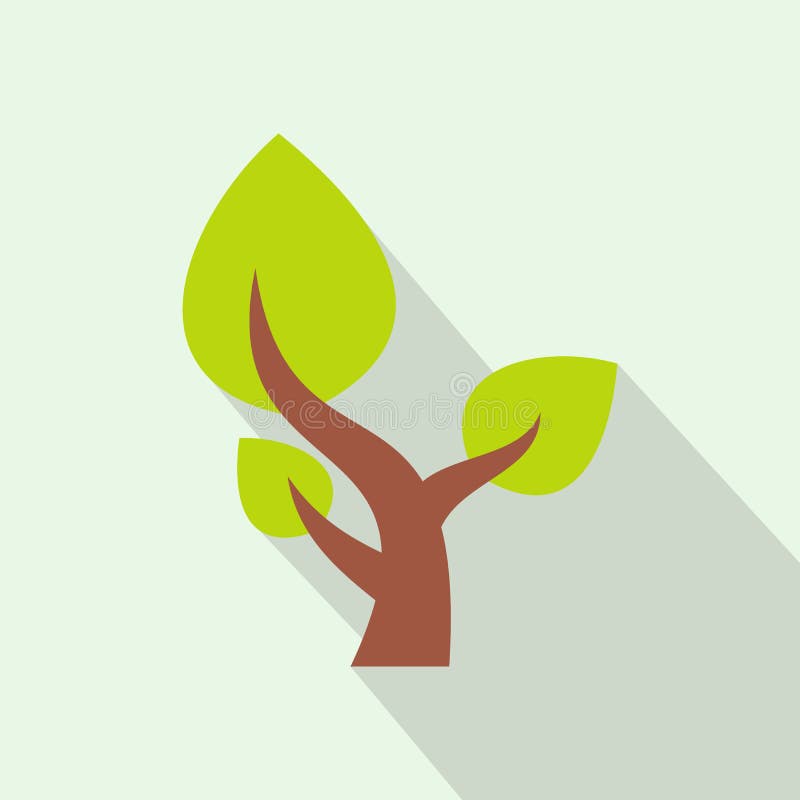Tree Saving Plants Flat Icon Stock Illustration - Illustration of ...