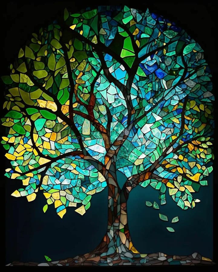 A Tree with Leaves and the Word Tree on it Stock Illustration ...