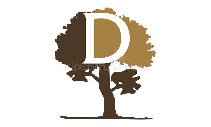 Tree Letter D stock vector. Illustration of logo, business - 104513848