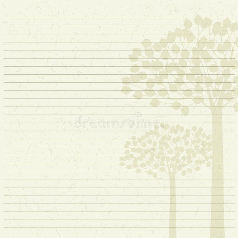 Tree letter paper stock vector. Illustration of stationery - 64024845