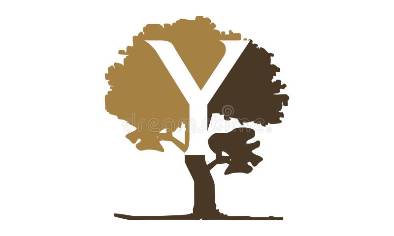 Tree Letter Y stock vector. Illustration of flora, leaves - 104514258
