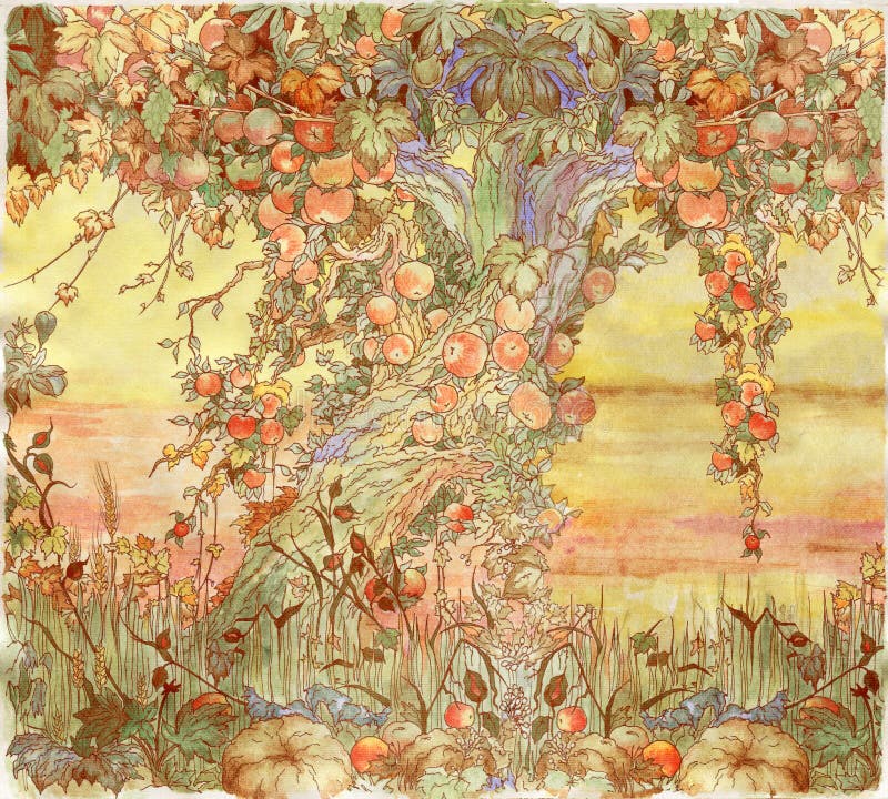 Fruit Tree Outline Stock Illustrations – 11,796 Fruit Tree Outline ...