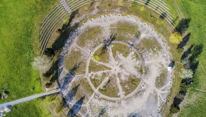 Tree of Life Circle in Vienna Dobling in Spring from Above Stock Photo ... Tree of Life Circle in Vienna Dobling in Spring from Above Stock Photo ...