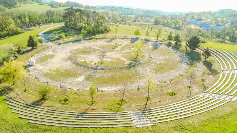 Tree of Life Circle in Vienna Dobling in Spring from Above Stock Photo ...