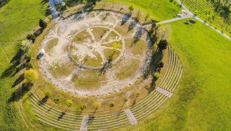 Tree of Life Circle in Vienna Dobling in Spring from Above Stock Photo ...