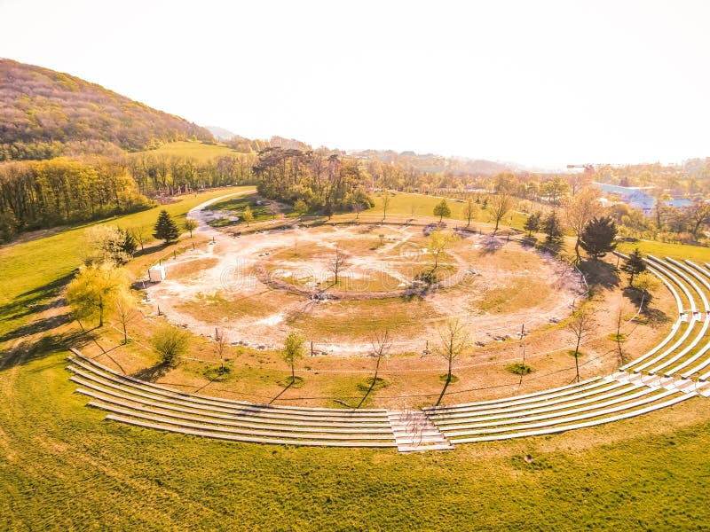 Tree of Life Circle in Vienna Dobling in Spring from Above Stock Photo ...