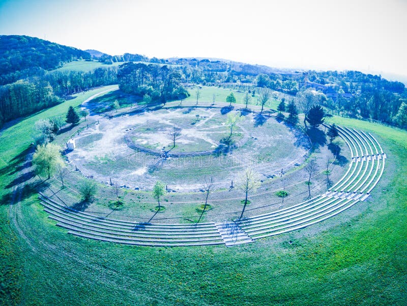 Tree of Life Circle in Vienna Dobling in Spring from Above Stock Photo ... Tree of Life Circle in Vienna Dobling in Spring from Above Stock Photo ...
