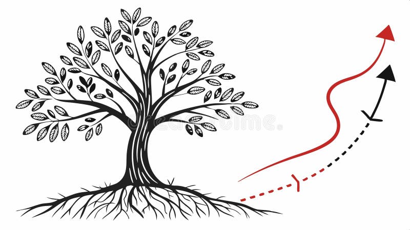 Tree of Life Concept with Branches and Roots Design Vector Design ...