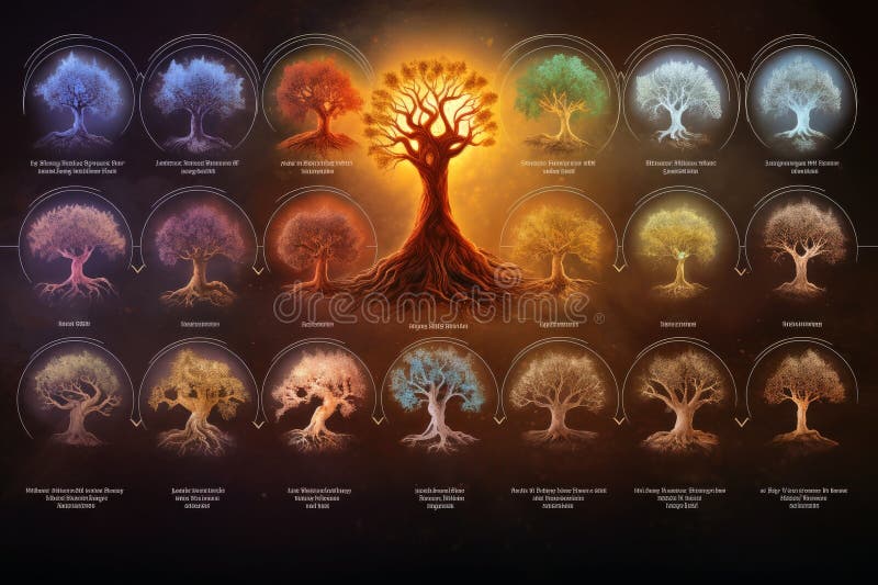 The Tree of Life Created with Generative AI Technology Stock ...