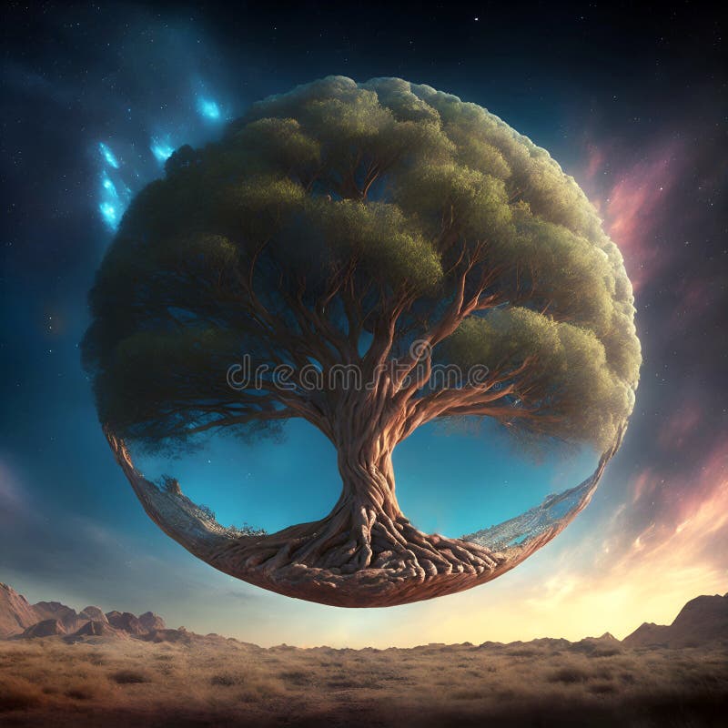 The Tree of Life. Cycle of Life, Growth, Evolution Concept Stock ...