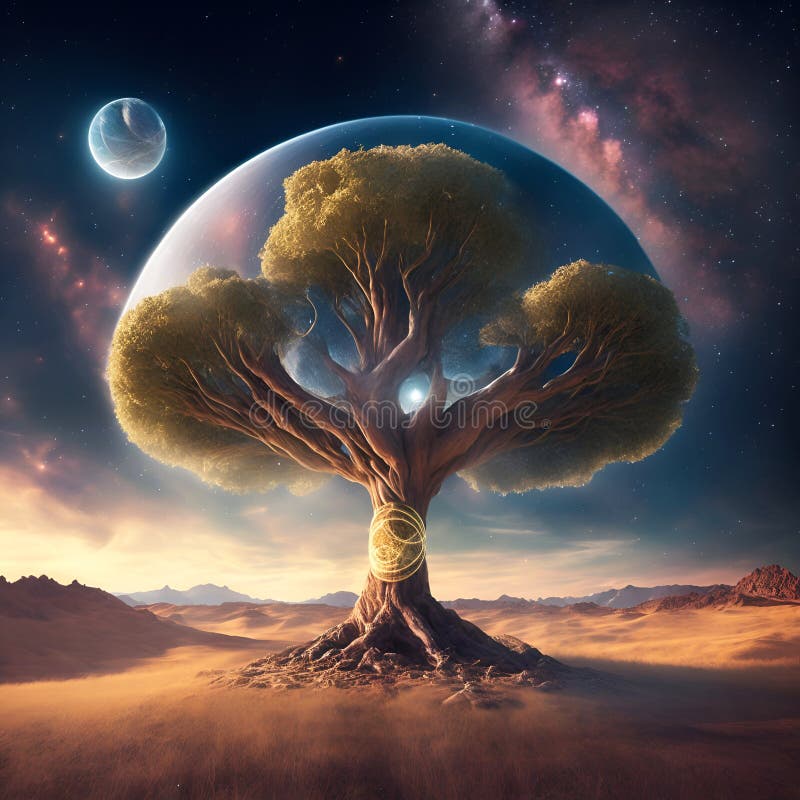 The Tree of Life. Cycle of Life, Growth, Evolution Concept Stock Image ...