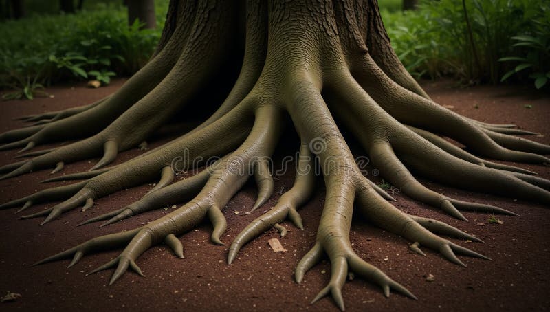 Tree of Life Depicting Its Extensive Root System Stock Illustration ...